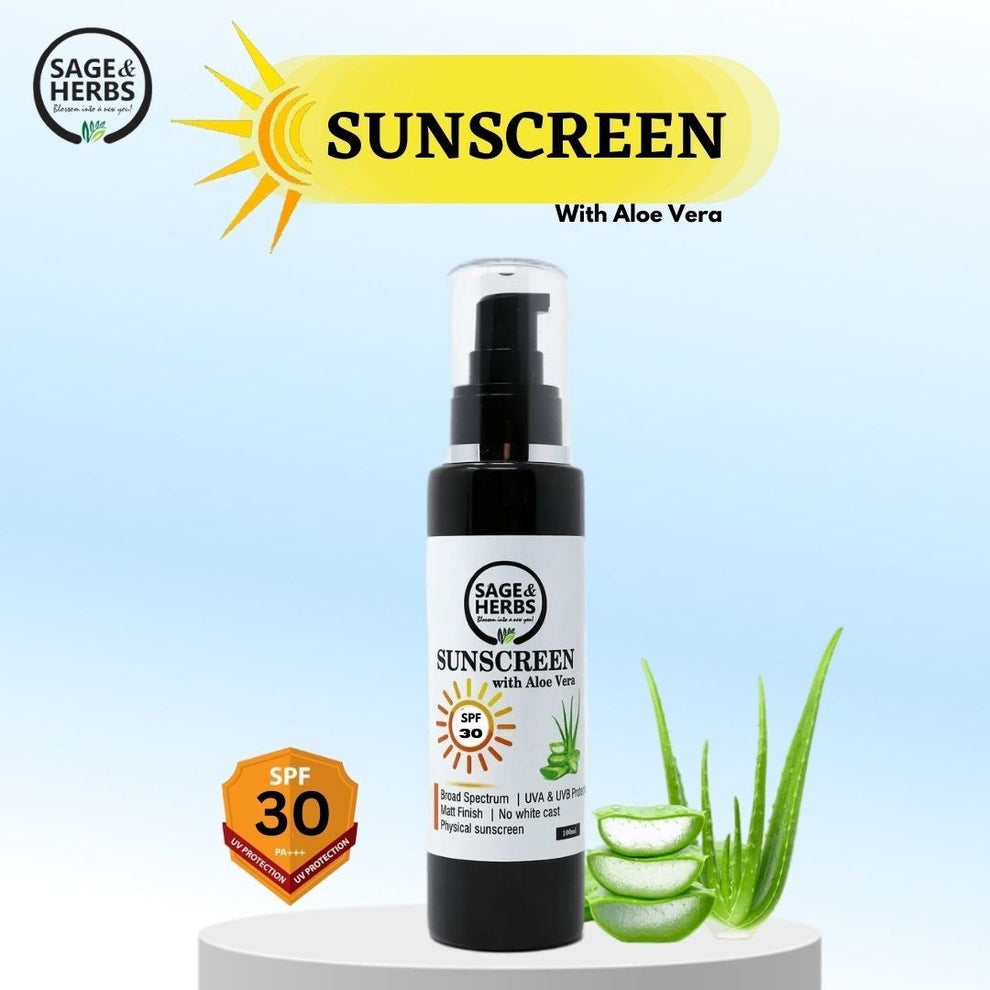 Sunscreen With Aloe Vera (SPF-30) | Sage & Herbs